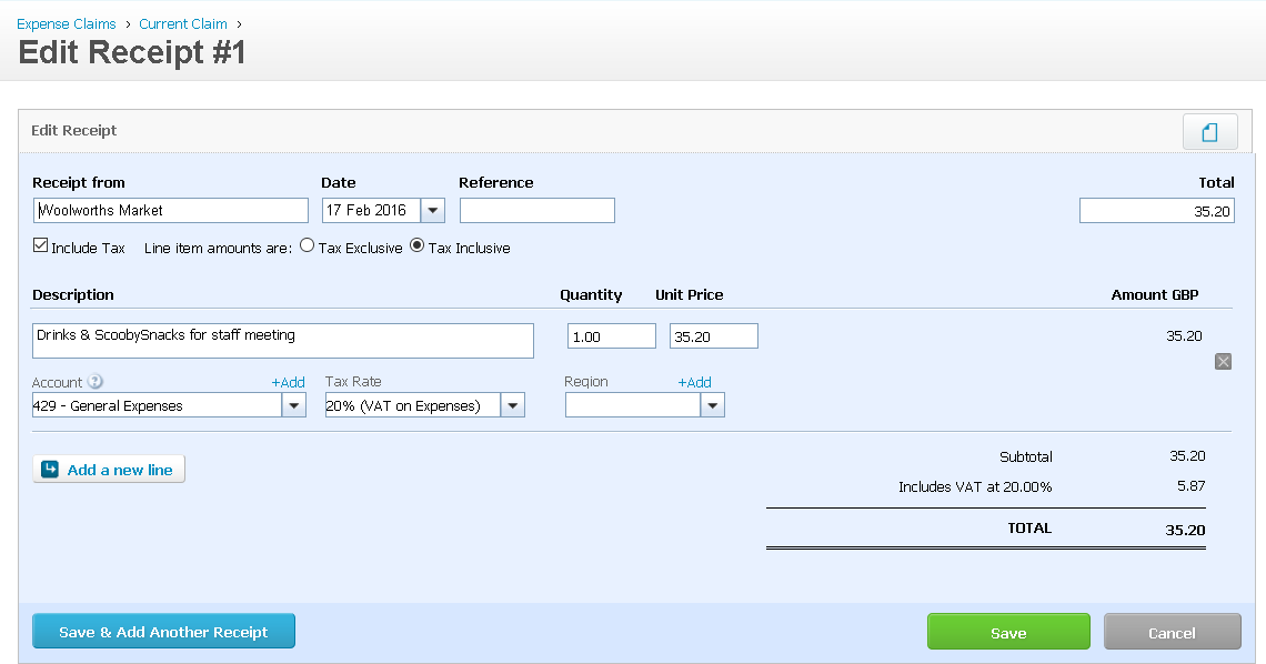 Xero Expense Claims Guidance Griffin Chartered Accountants